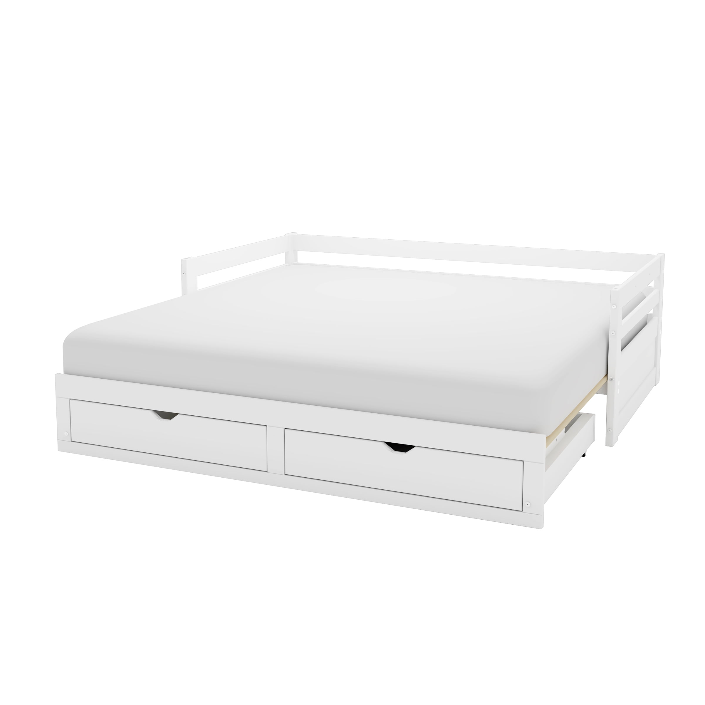 Alaterre Furniture Jasper Twin to King Extending Day Bed with Storage ...
