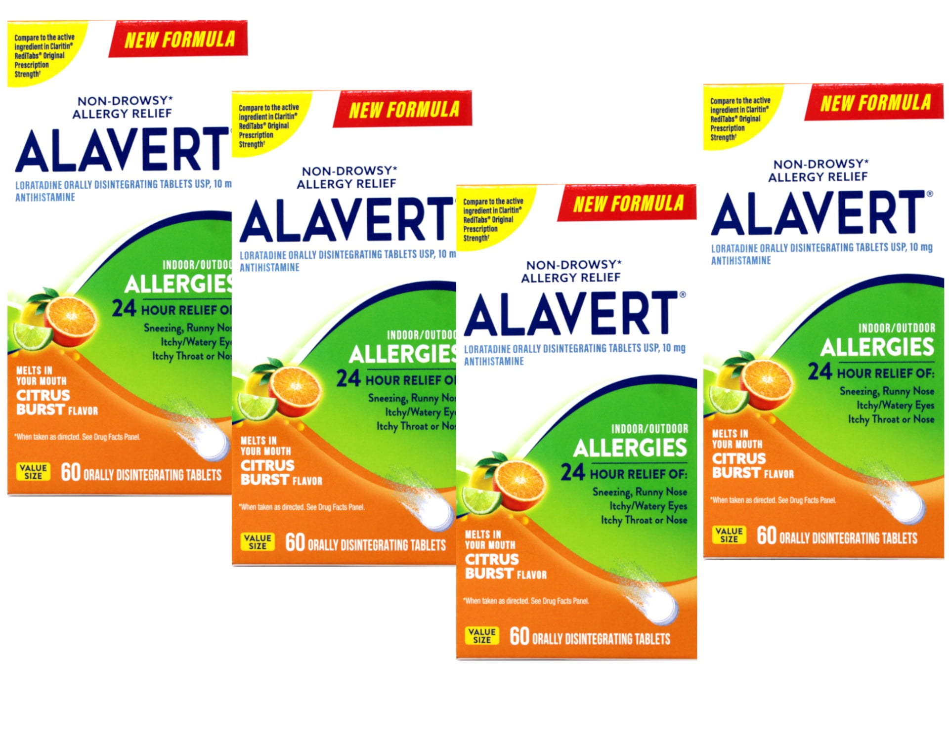Alavert 24 Hour Orally Disintegrating Tablets Citrus Burst, 60 ea (Pack ...
