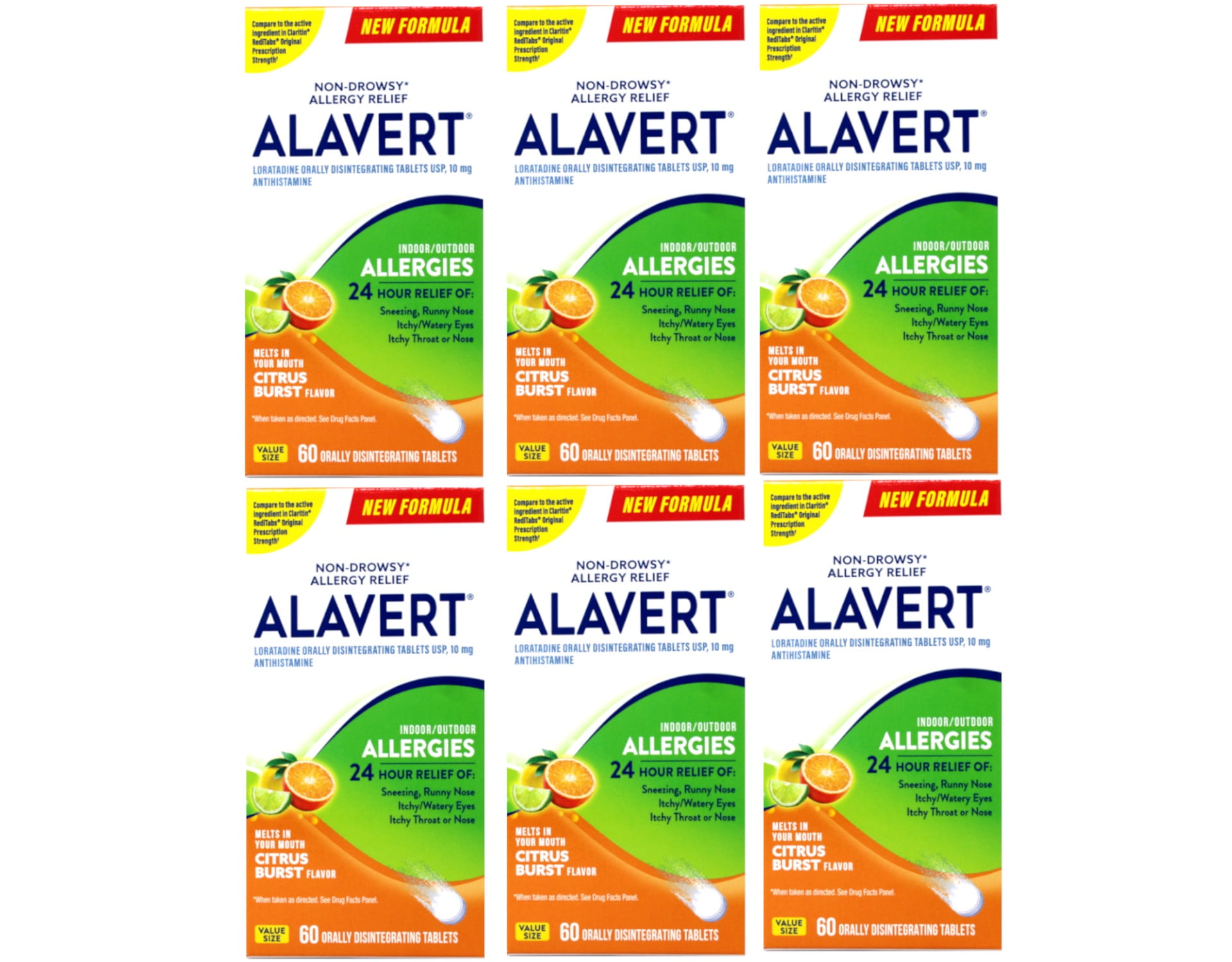 Alavert Allergy Relief 24 Hour Orally Disintegrating Tablets, Citrus ...