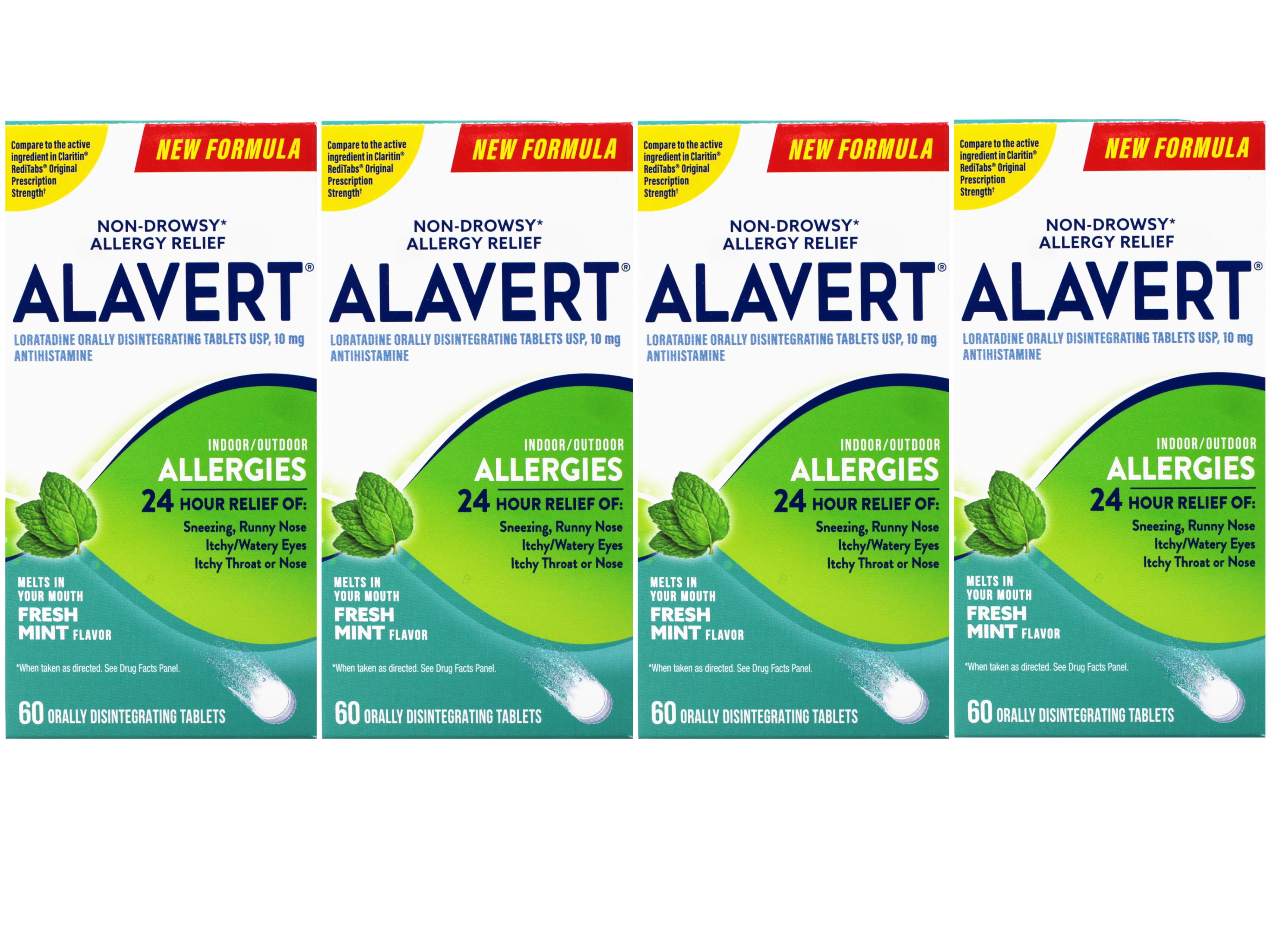 Alavert Allergy 24 Hour Relief, Fresh Mint Flavor, Orally ...