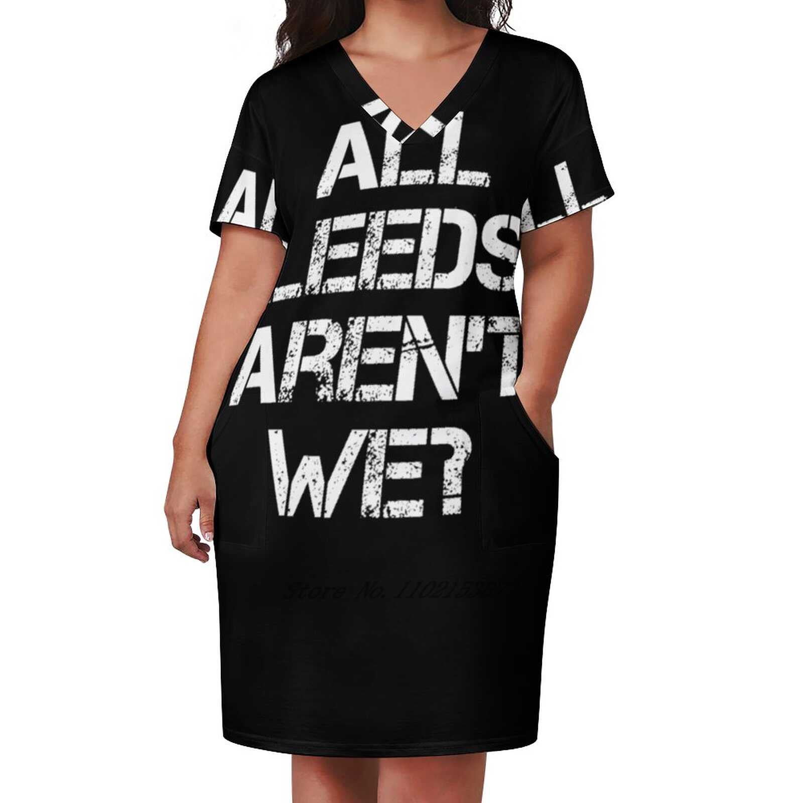 Alaw Loose Pocket Dress Summer Sexy V Neck Dress Print Short Sleeve ...