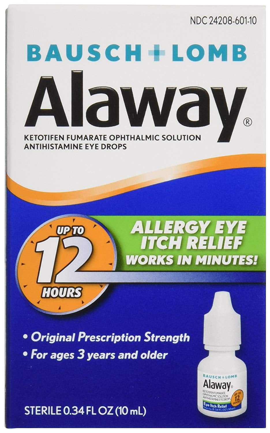 Alaway® Antihistamine Eye Drops(Ketotifen Fumarate Ophthalmic Solution ...