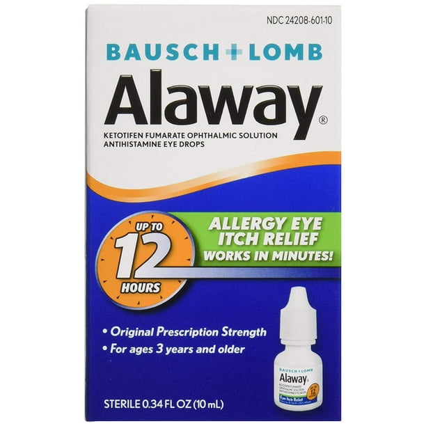 Alaway® Antihistamine Eye Drops(Ketotifen Fumarate Ophthalmic Solution ...