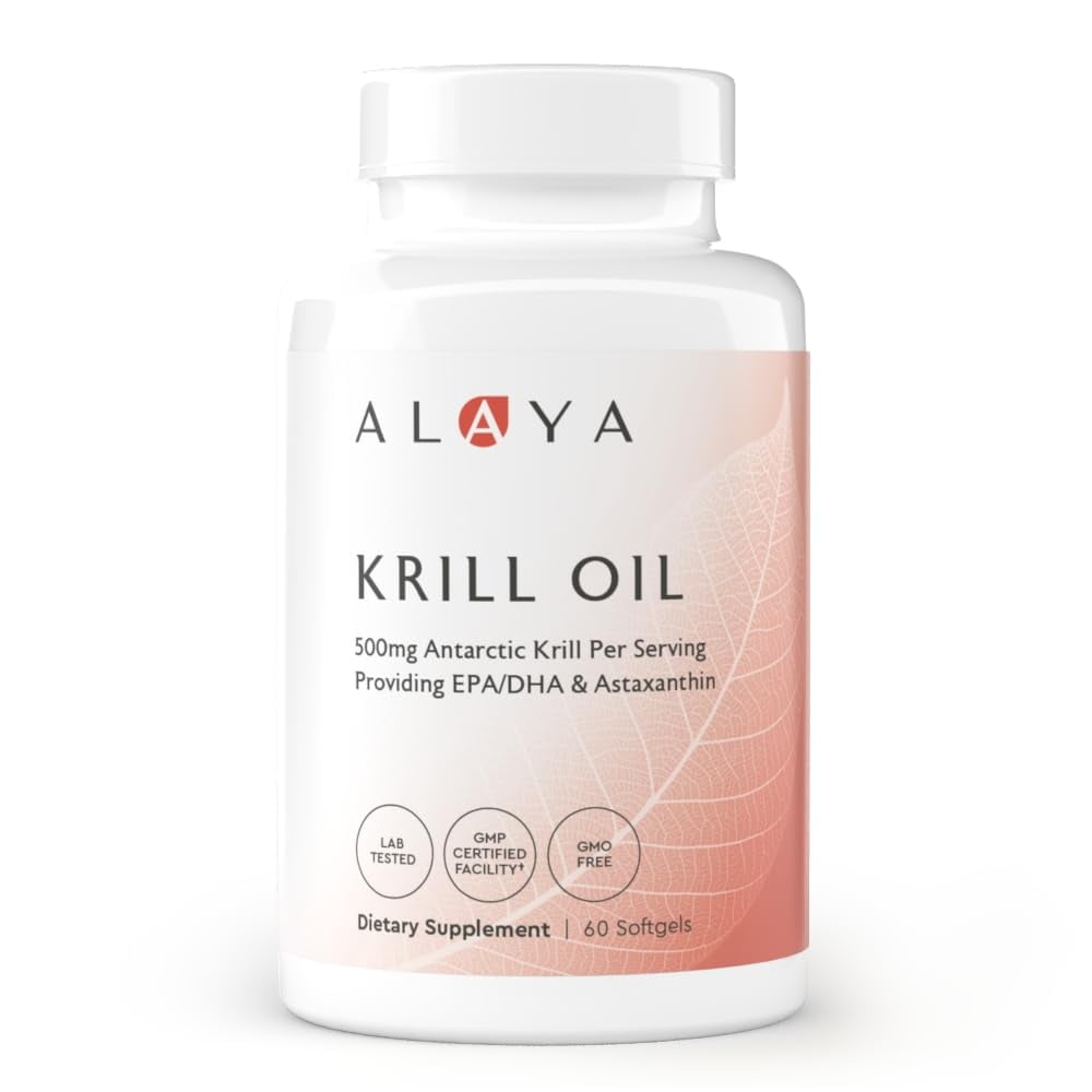 Alaya Naturals - Antarctic Krill Oil 500mg Supplement with ...