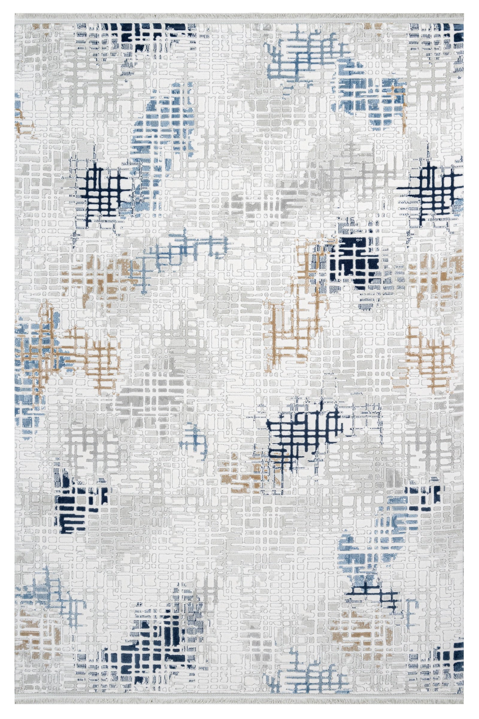Alayah Grey Abstract Knitwear Acrylic Area Rugs for Living Room ...