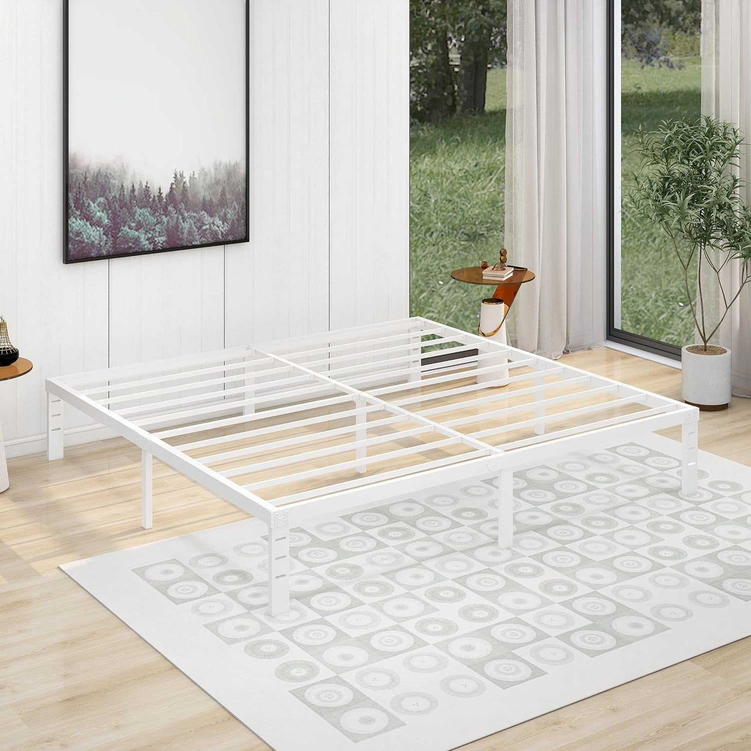 alazyhome 14 inch Metal Platform King Bed Frame with Heavy Duty, Sturdy ...