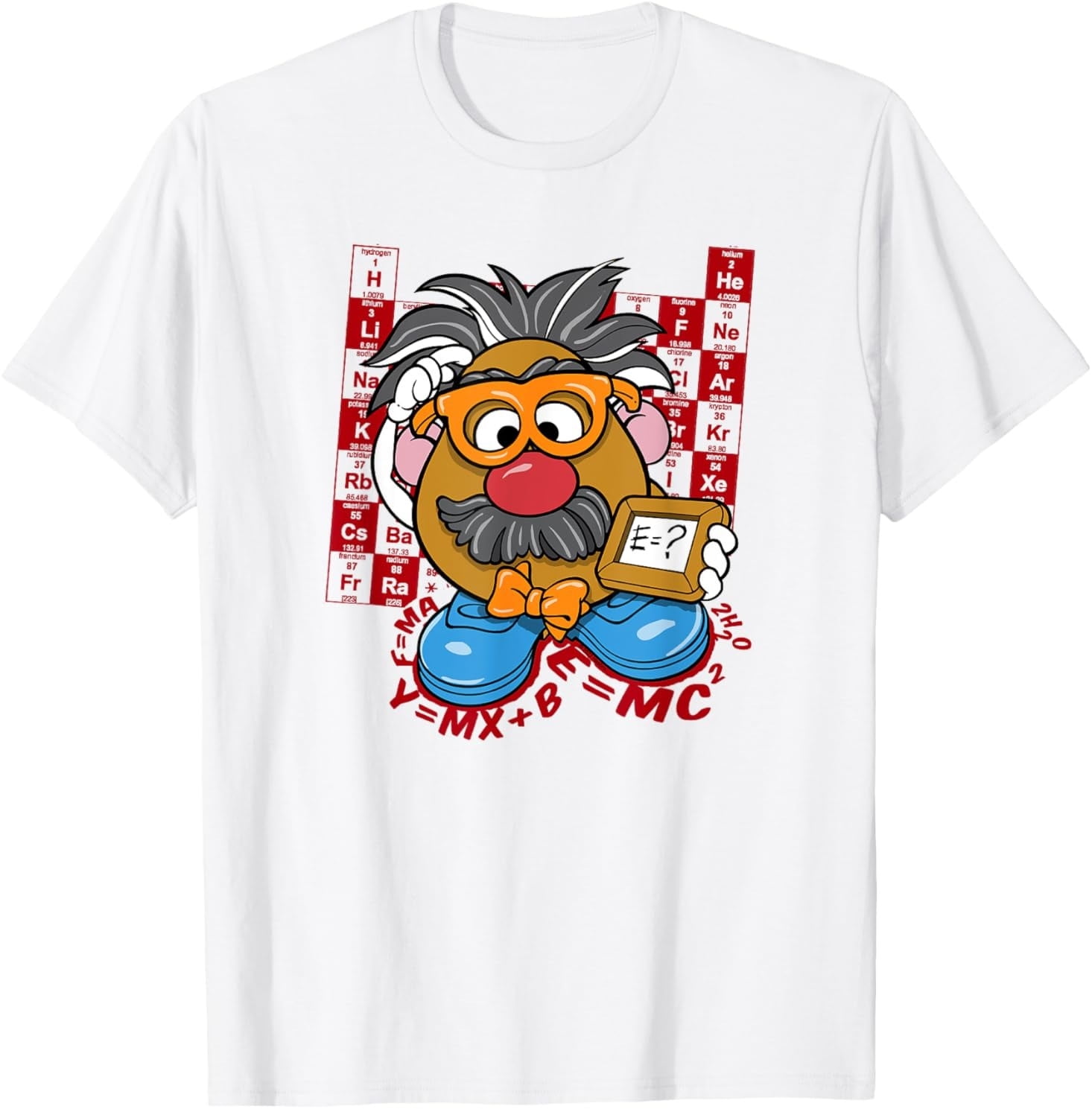 Alb\ert Eins\tein Disguise T-Shirt – Mr. P\otato H\ead Front & Periodic ...