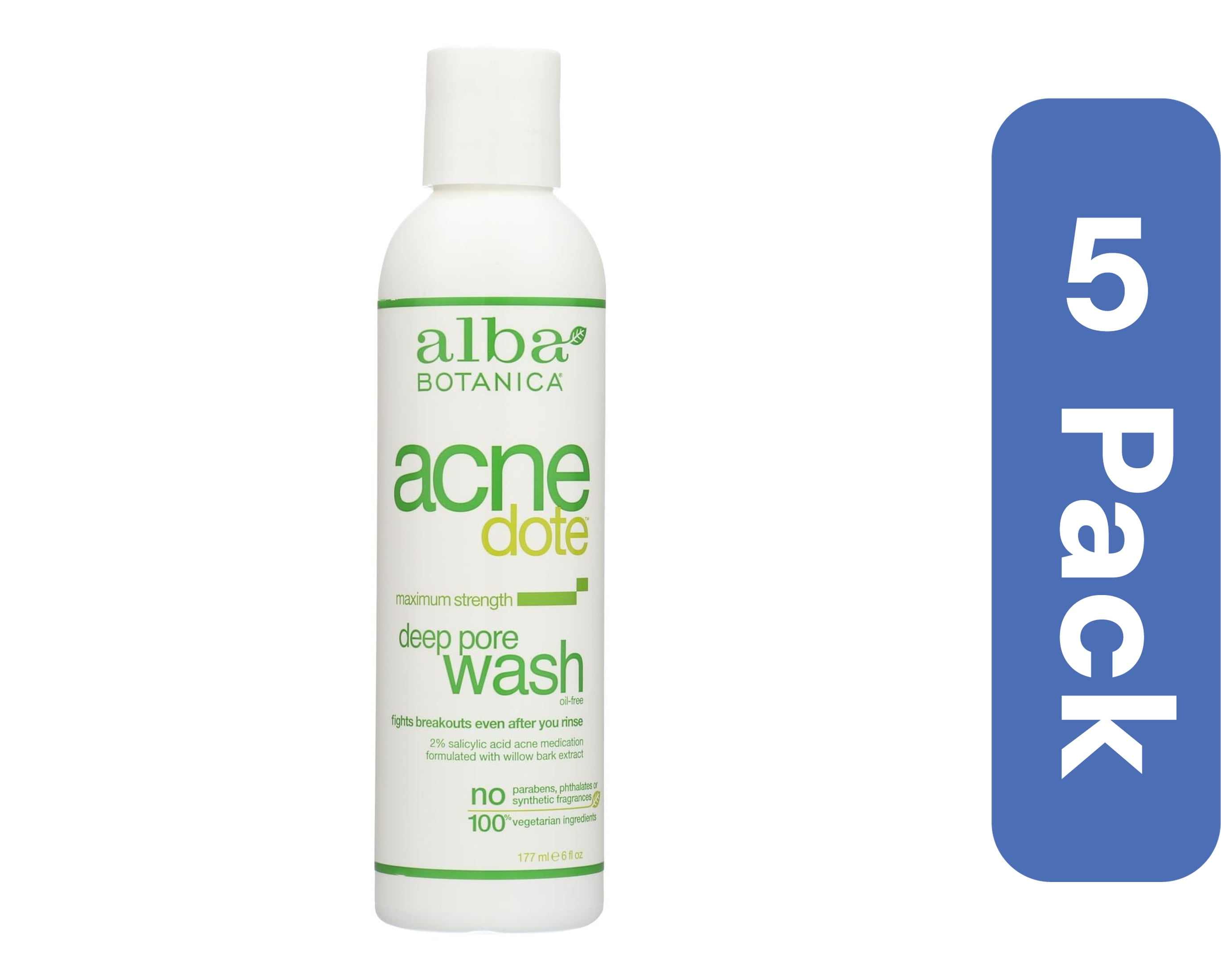Alba Botanica AcneDote Face Wash 6 oz (Pack Of 5) - Walmart.com