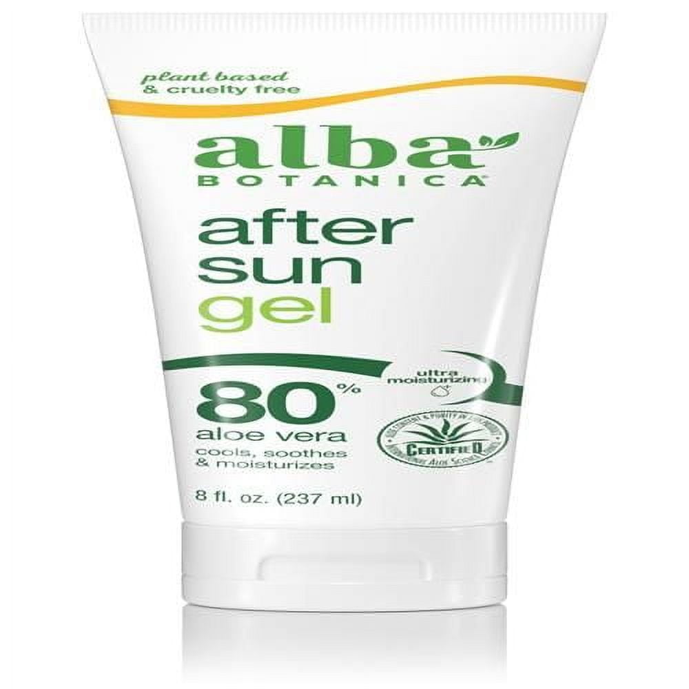 Alba Botanica Aloe Vera Gel For Skin, Cooling After Sun Treatment For ...