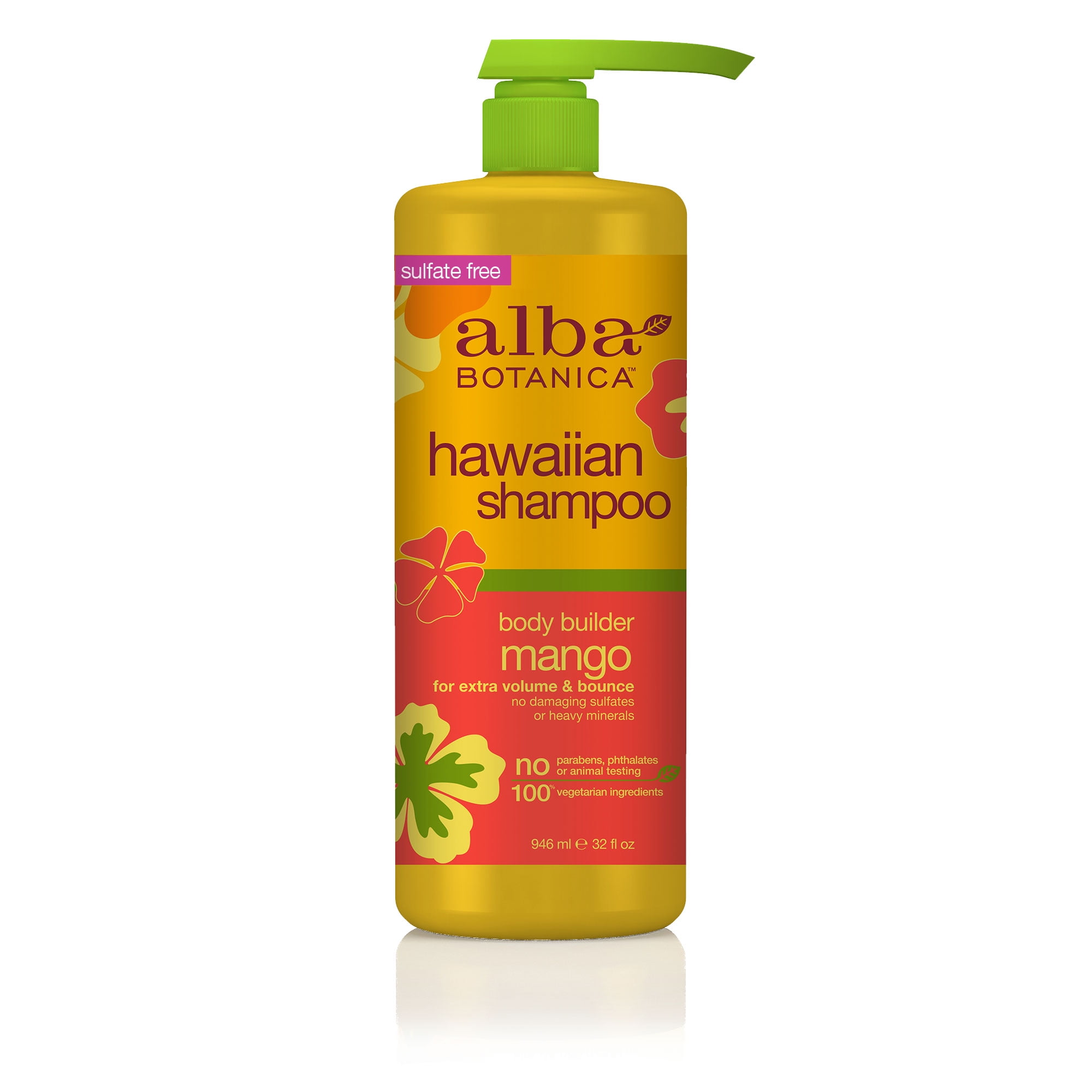 Alba Botanica Natural Hair Body Builder Mango Hawaiian Shampoo, 32 oz ...