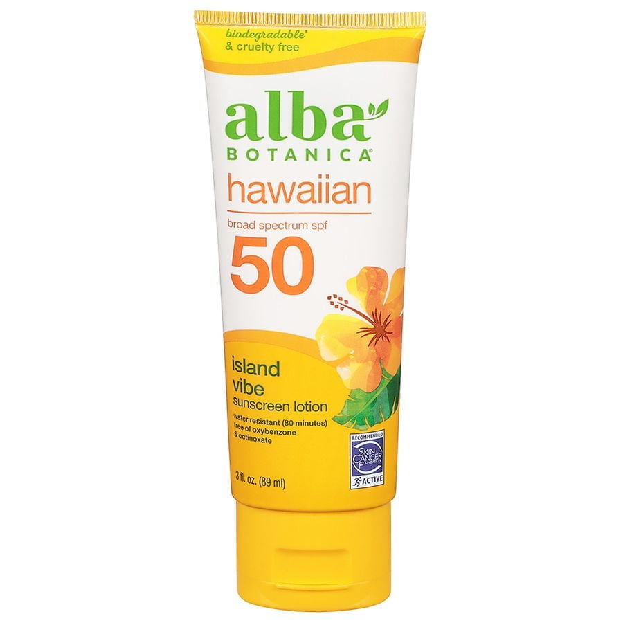 Alba Botanica Broad Spectrum SPF 50 Hawaiian Sunscreen Lotion Island Vibe 3.0 fl oz - Walmart.com