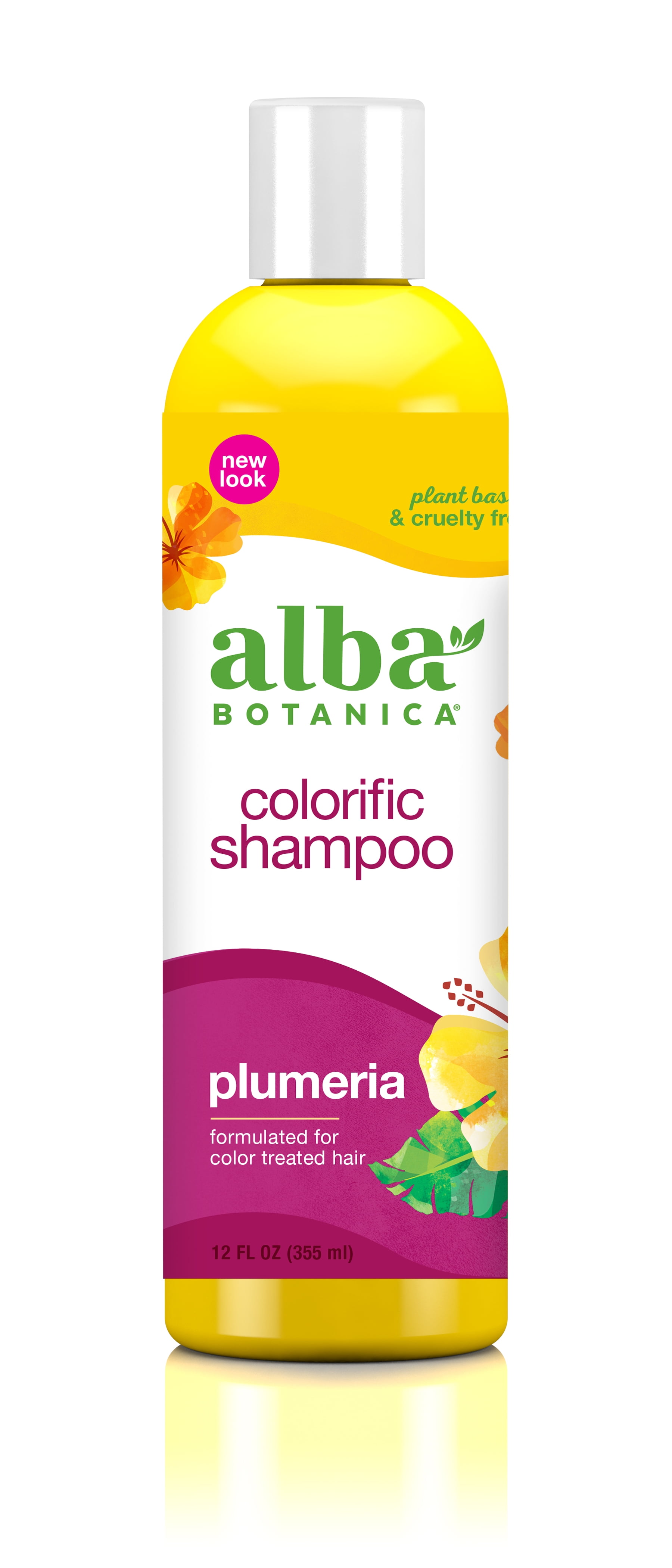 Alba Botanica Hawaiian Natural Shampoo, Colorific Plumeria, 12 fl oz ...