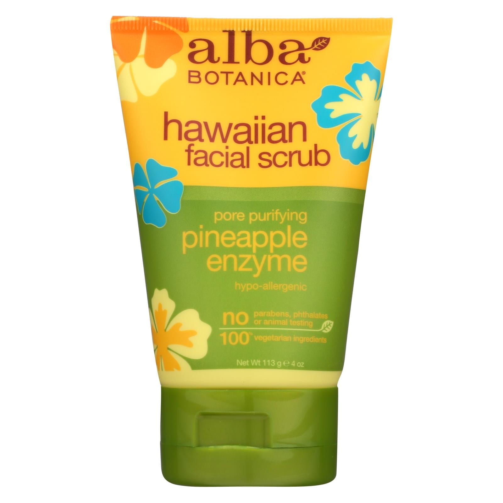 Alba Botanica Hawaiian Facial Scrub, Pineapple Enzyme, 4 oz - Walmart.com
