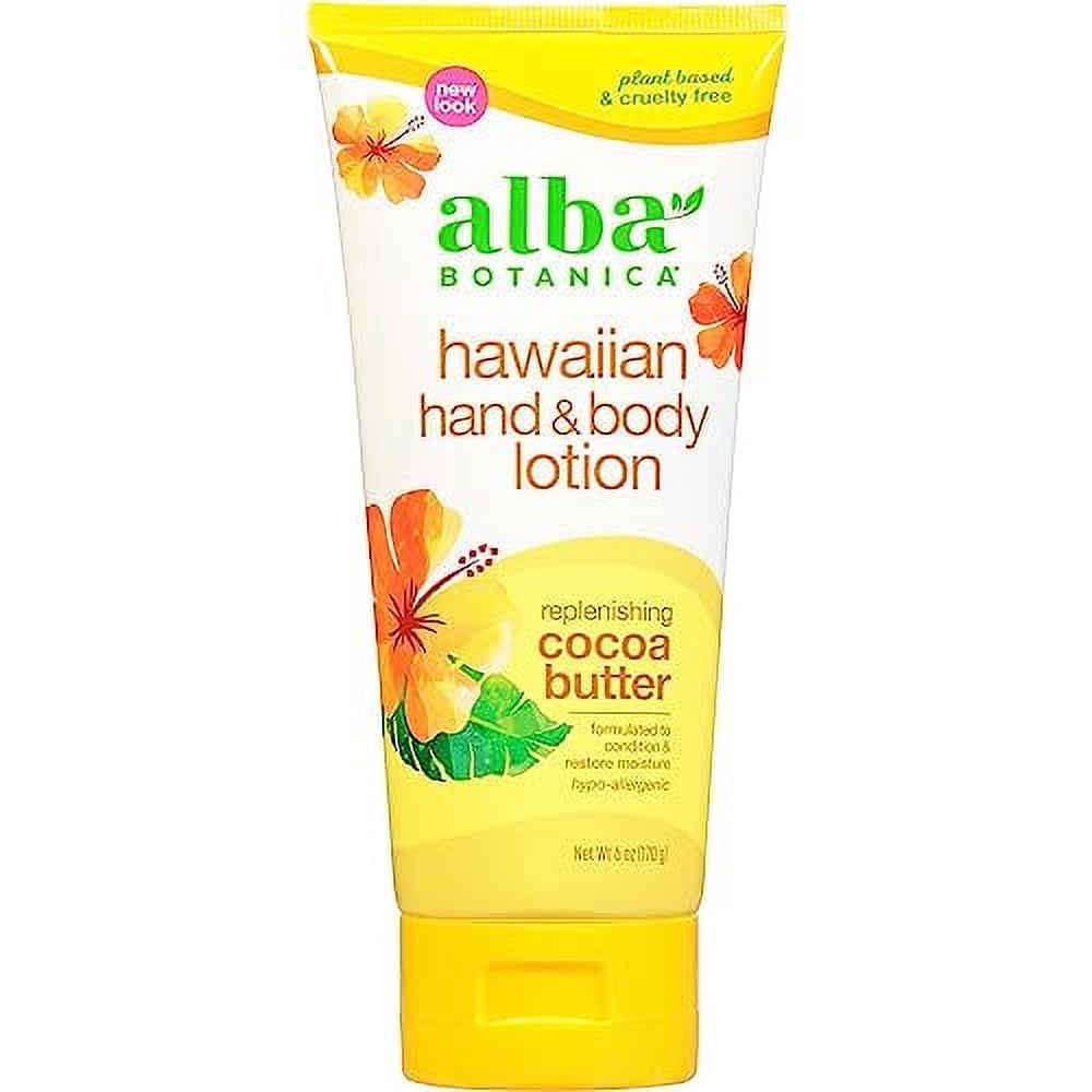 Alba Botanica Hawaiian Hand & Body Lotion, Replenishing Cocoa Butter, 6 ...