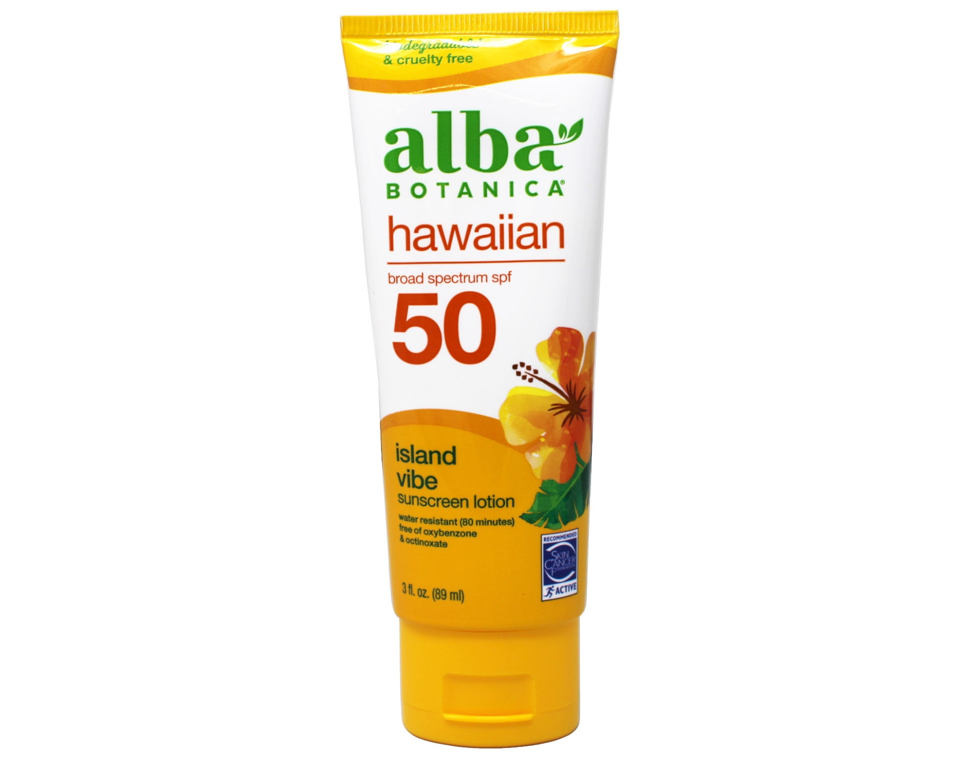 Alba Botanica Hawaiian Sunscreen Lotion SPF 50, Island Vibe, 3 fl oz ...