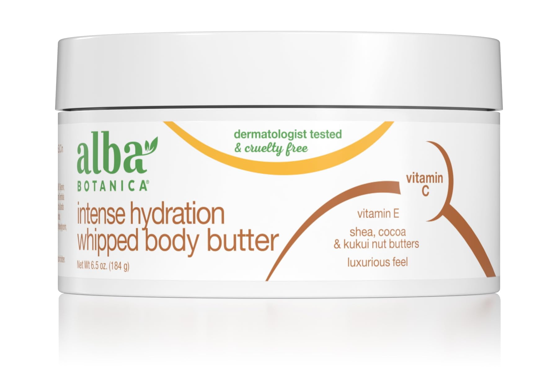 Alba Botanica Intense Hydration Whipped Body Butter, with Shea, Cocoa, and Kukui Nut Butters, 6. ...