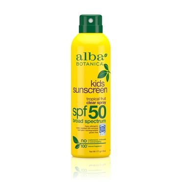Alba Botanica Very Emollient, Kids Spray Sunscreen SPF 50, 6 Oz (6 Pack ...