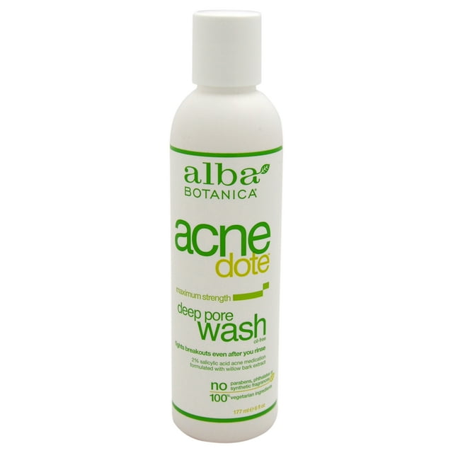Alba Botanica Acnedote Maximum Strength Facial Deep Pore Wash, 6 fl oz ...