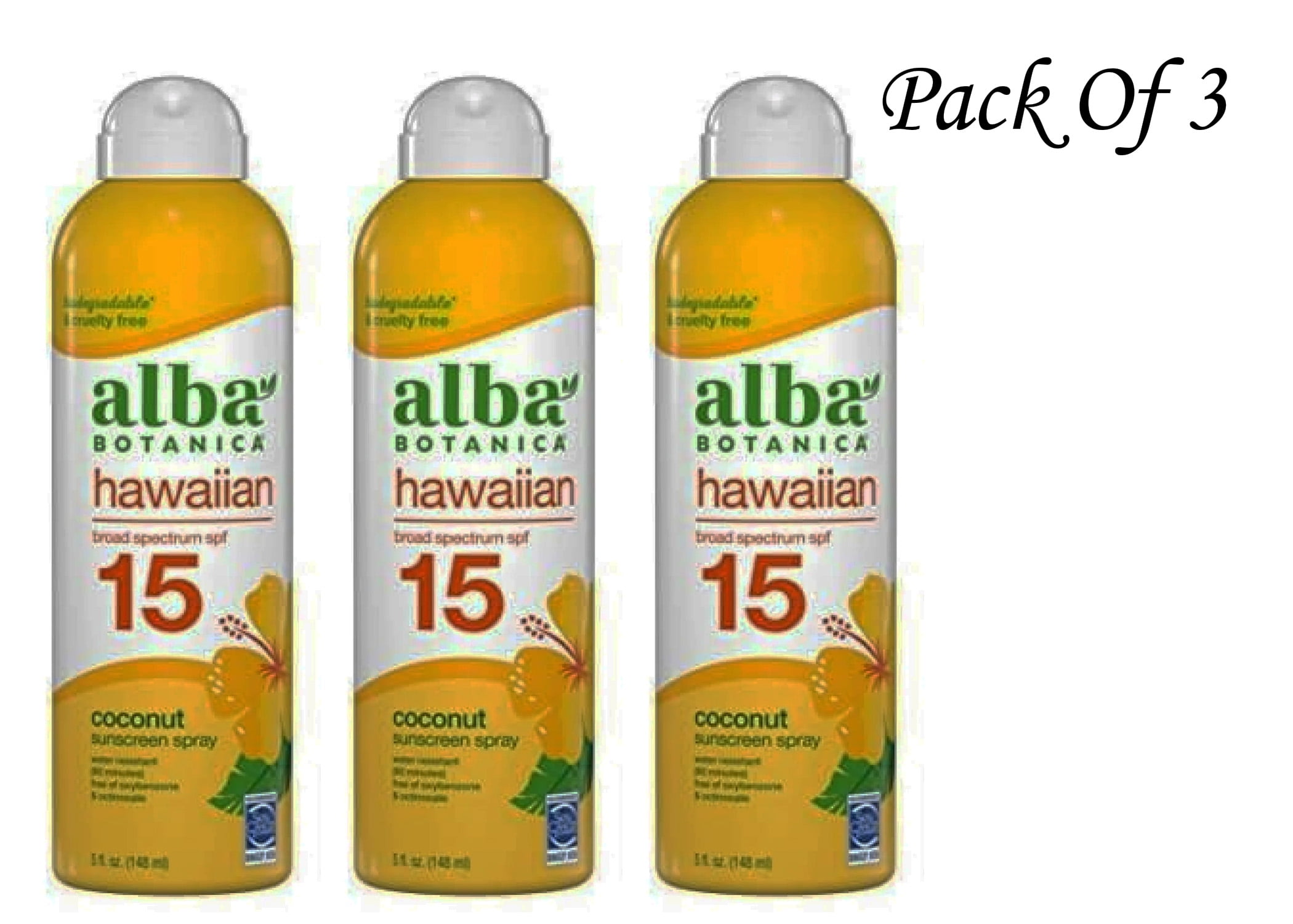 Alba Botanica Sunscreen Spray for Face and Body, Broad Spectrum SPF 15 ...
