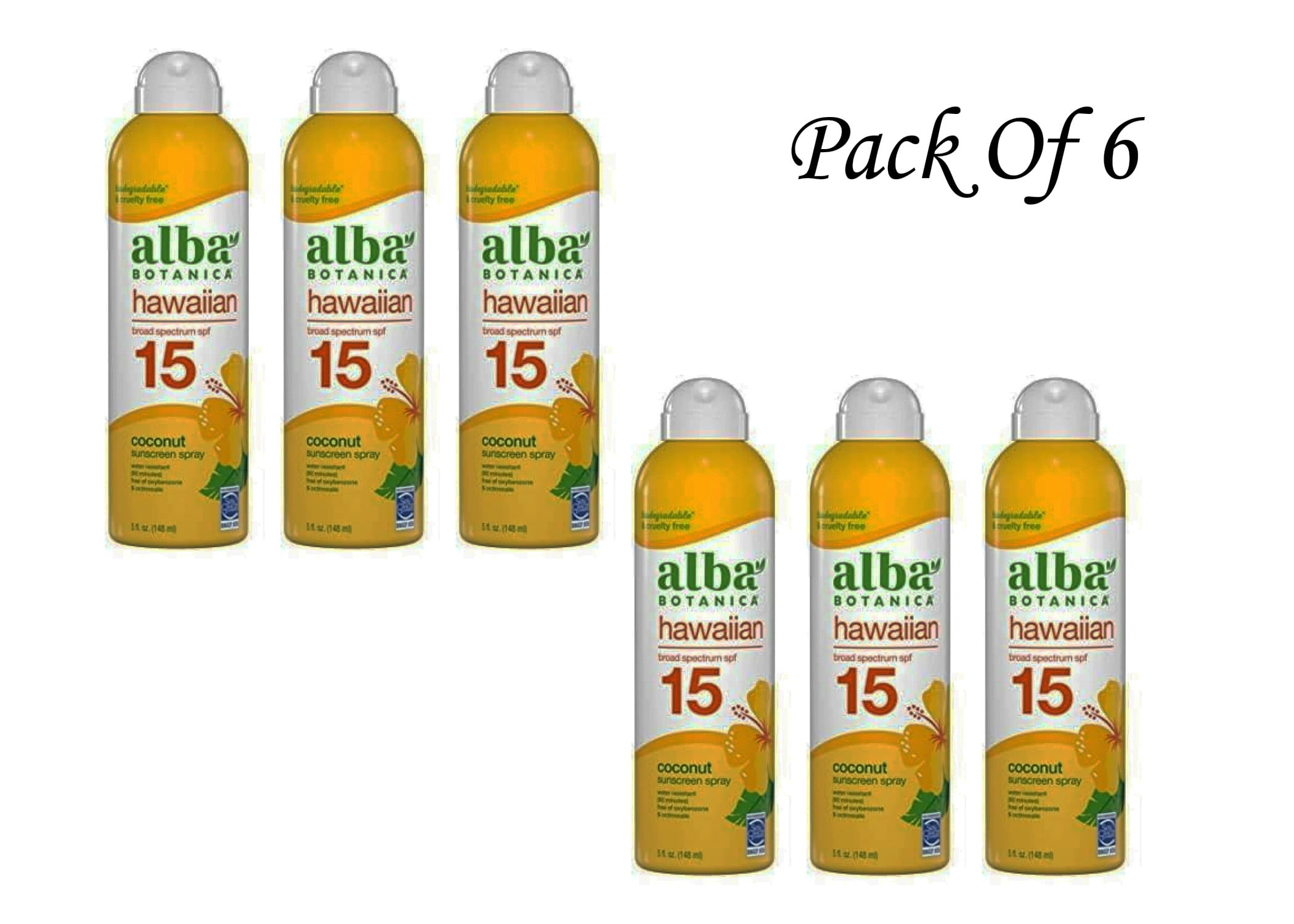 Alba Botanica Sunscreen Spray for Face and Body, Broad Spectrum SPF 15 ...
