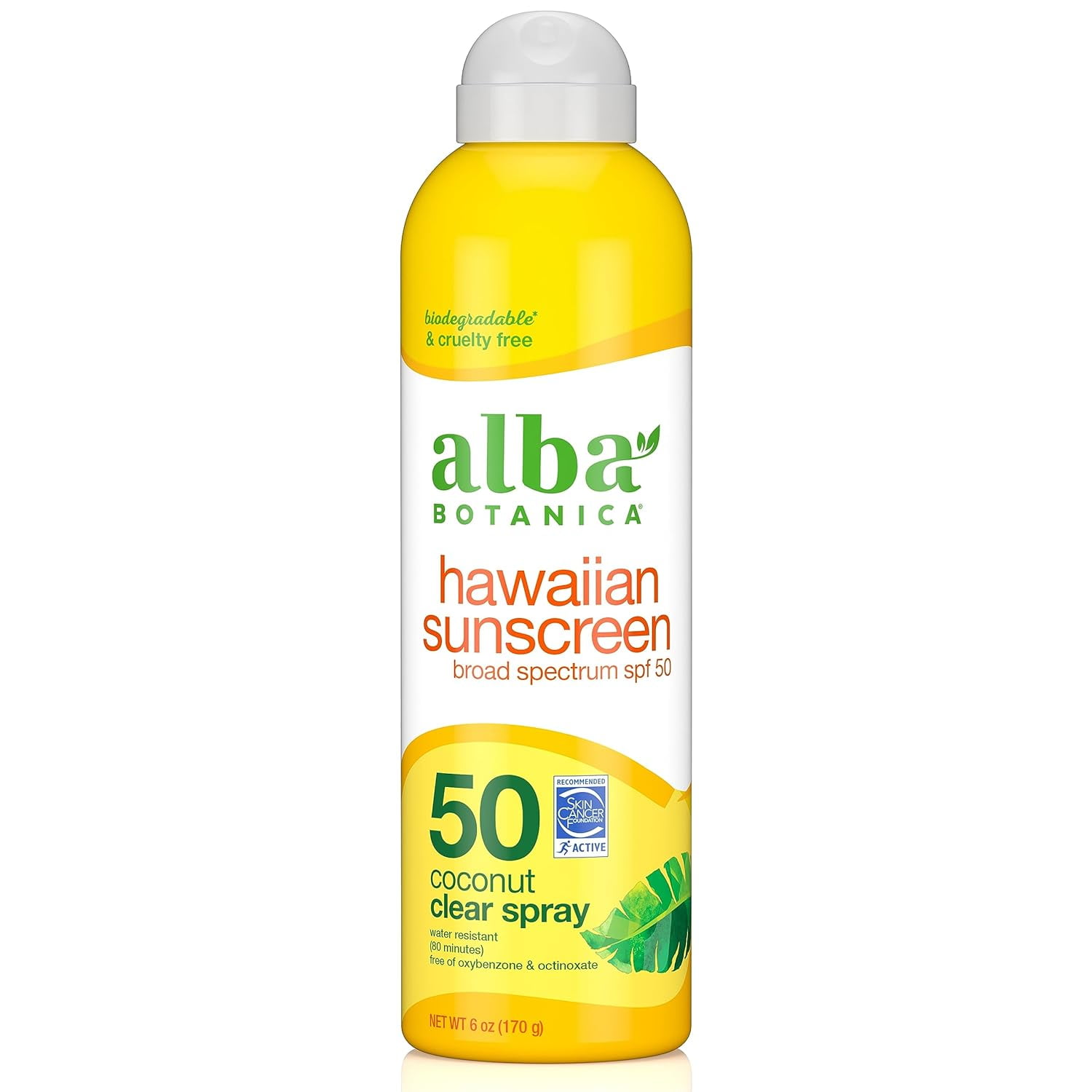 Alba Botanica Sunscreen Spray for Face and Body, Broad Spectrum SPF 50 ...