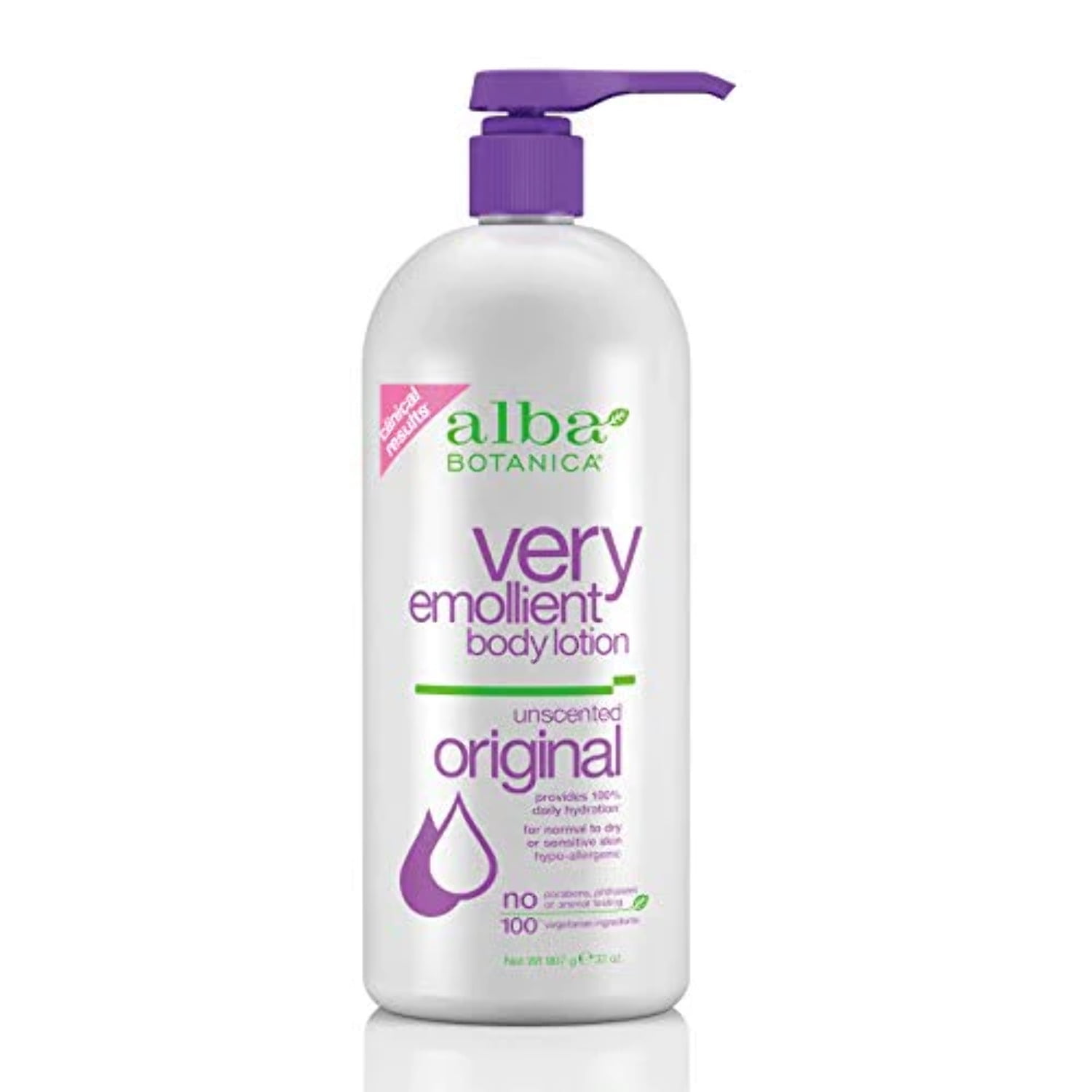 Alba Botanica Very Emollient, Unscented Body Lotion, 32 Ounce - Walmart.com