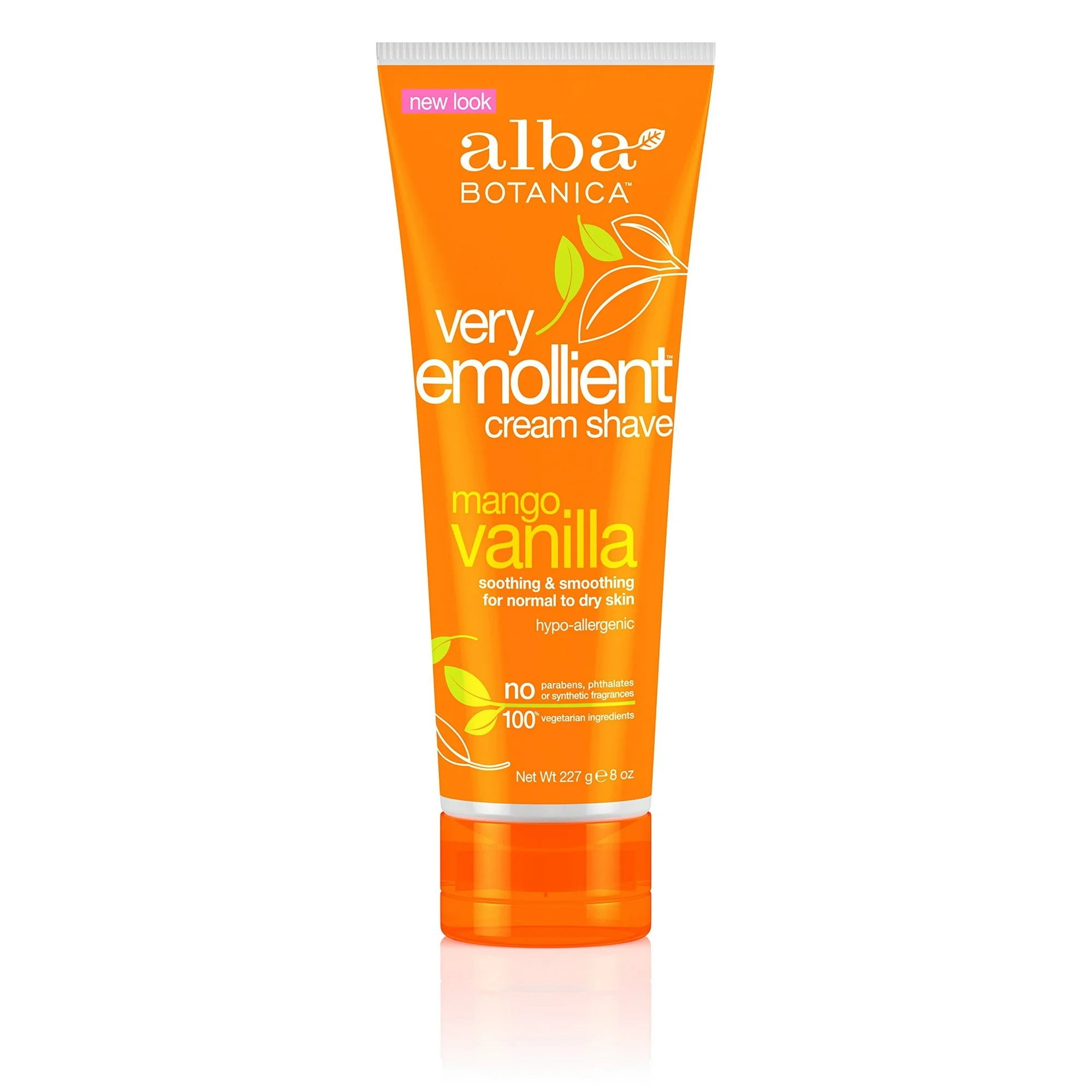 Alba Botanical Mango Vanilla Very Emollient Cream Shave, 8 Ounce Tubes ...