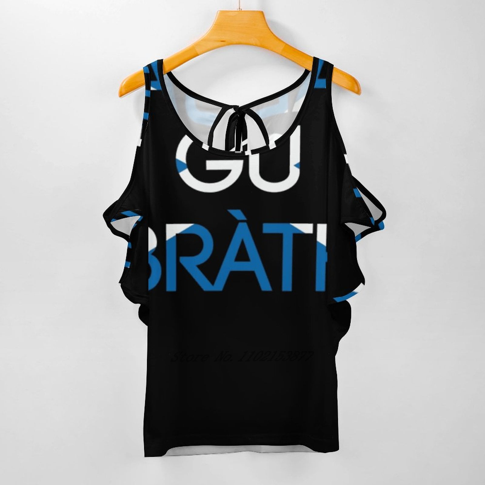 Alba Gu Brath Scottish Saltire Flag Text Slogan Women'S T-Shirt Casual Short Sleeved Tops V-Neck ...