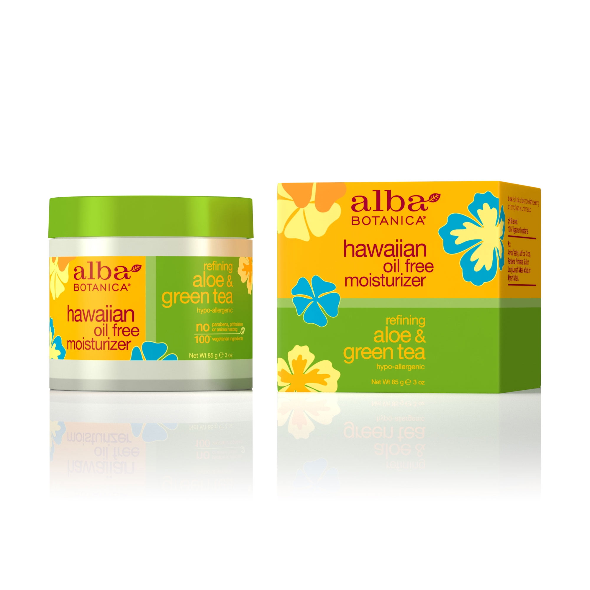 Alba Botanica Face Cream Moisture, Refining Aloe & Green Tea Hawaiian ...