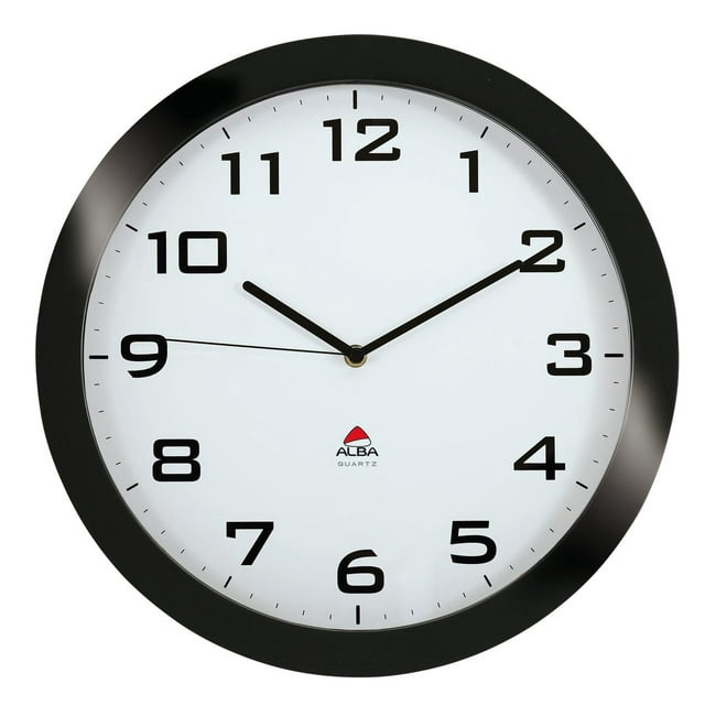 Alba - Hornew Silent Wall Clock - Black - Walmart.com