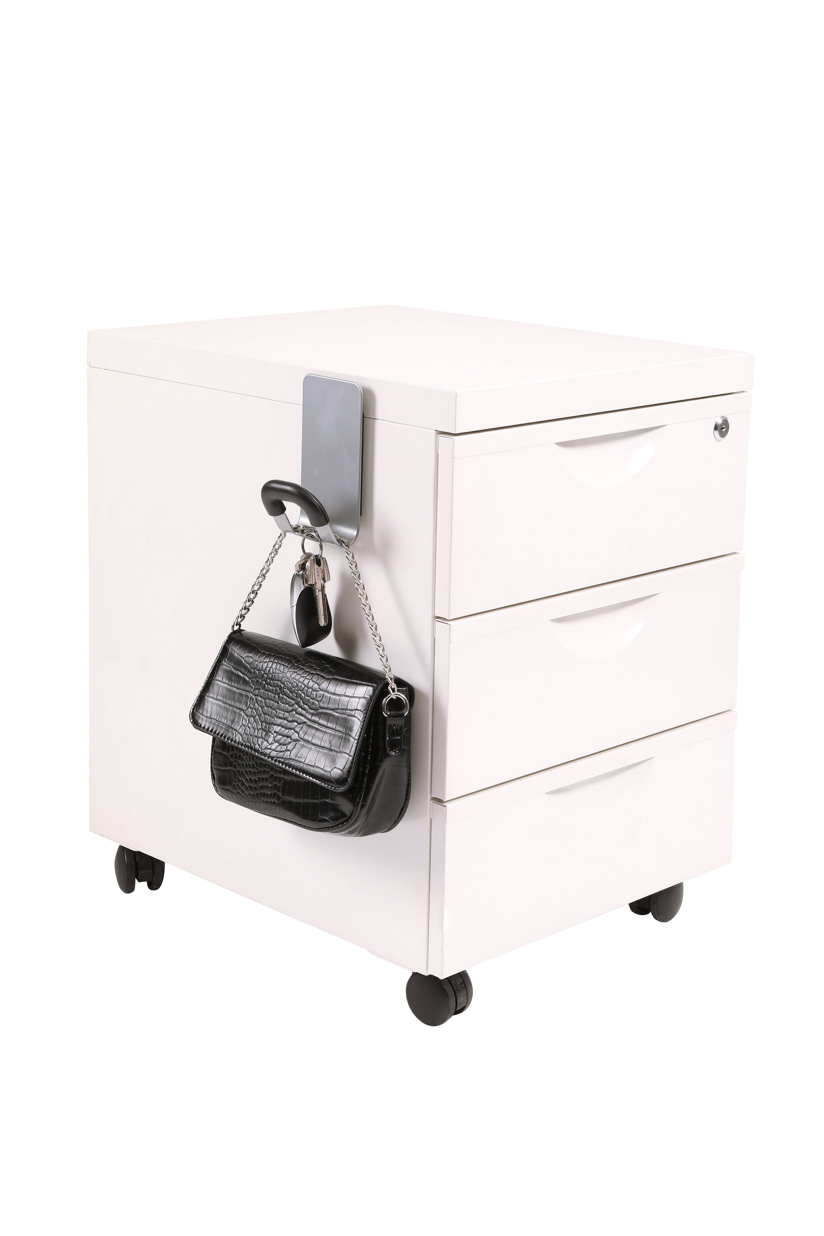 Magnetic peg - 1 peg + 1 hook - Silver grey - Walmart.com