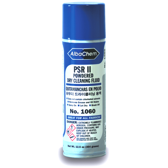 AlbaChem PSR II Powdered Dry Cleaning Fluid Can Spray Spot Remover 12.5 ...