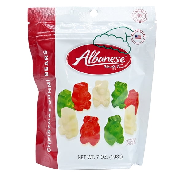 Albanese Christmas Gummi Bears 7 Ounce Bag of Candy - Walmart.com