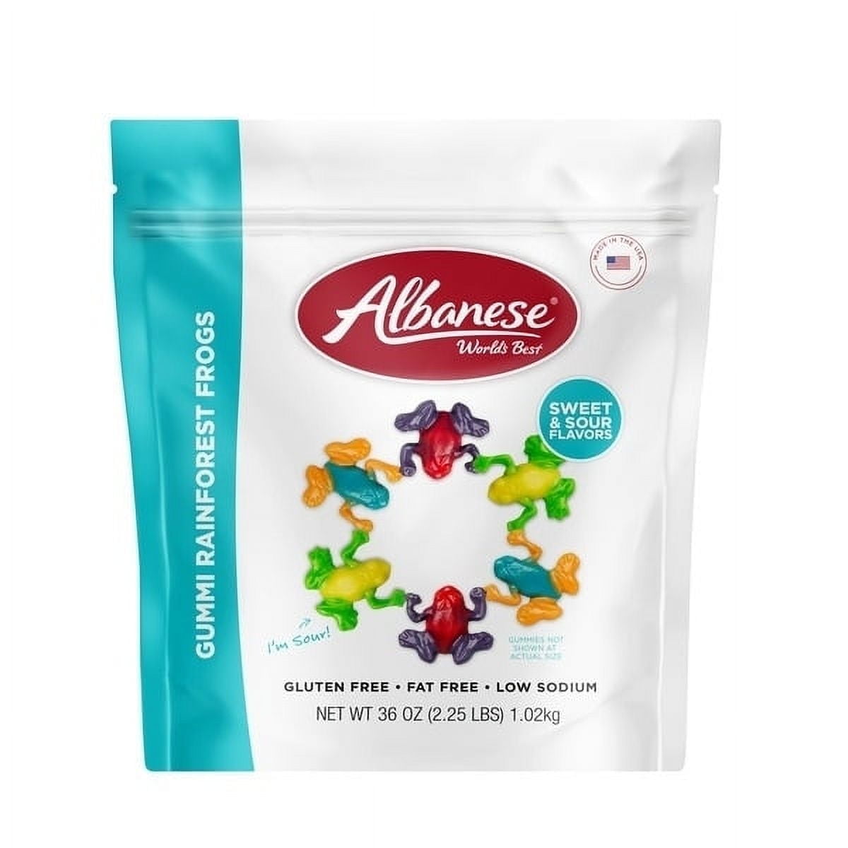 Albanese Gummi Rainforest Frogs Gummy Candy, Sweet & Sour Flavors ...