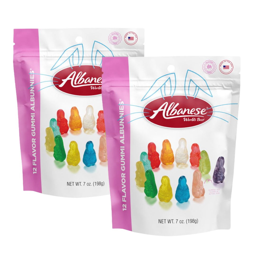 Albanese World's Best 12 Flavor Gummi Albunnies, 7oz Gluten Free - 2 ...