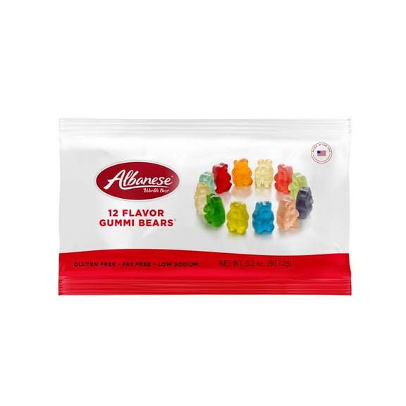 Albanese World's Best Sour 12 Flavor Gummi Bears | 8oz Bag of Candy | 12 Unique Super Sour ...