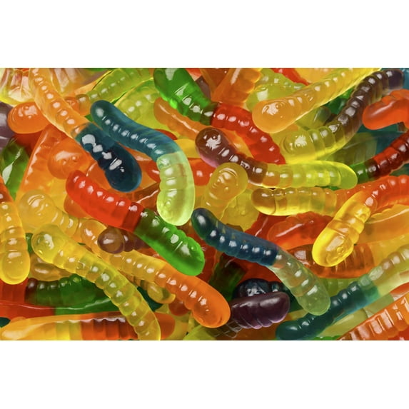 Albanese World's Best 12 Flavor Mini Gummi Worms Fruit Candy (1 POUND ...