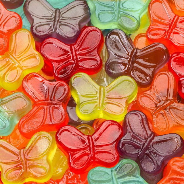 Albanese World's Best Mini Gummi Butterflies Soft & Chewy gummy Candy ...