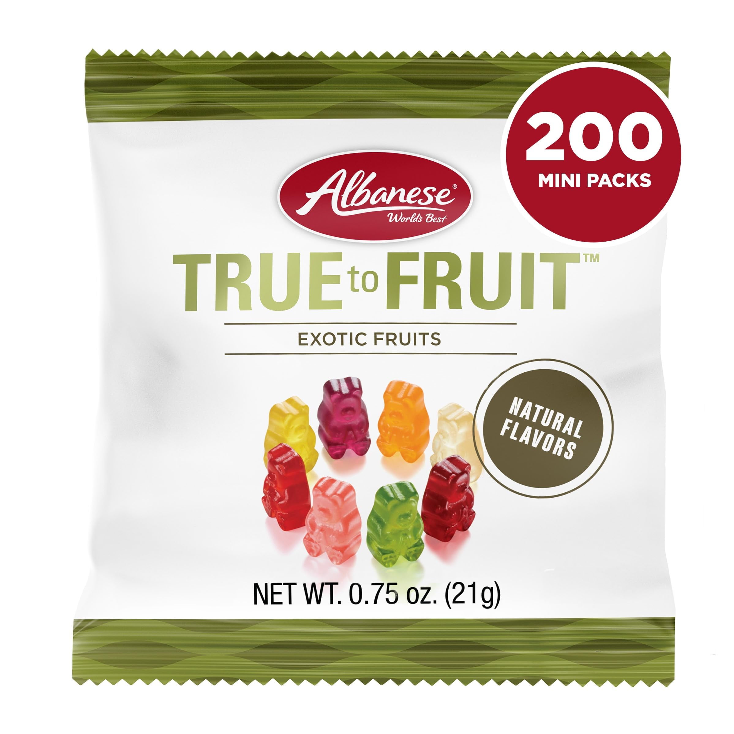 Albanese World's Best True to Fruit – Exotic Fruits Gummies, 0.75oz Bag ...