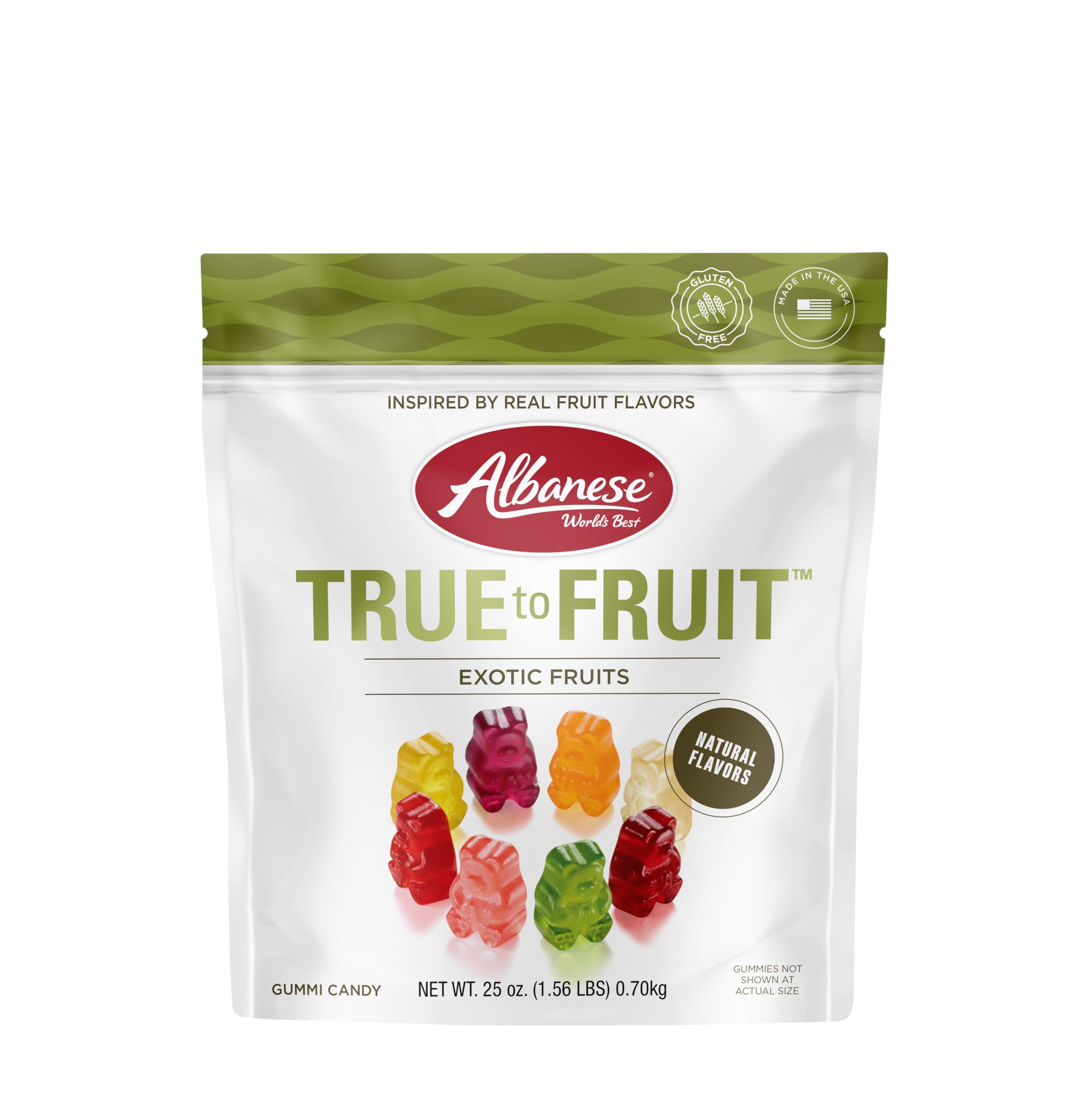 Albanese Worlds Best True To Fruit Exotic Fruits Gummi Bears, 25Oz Bag ...