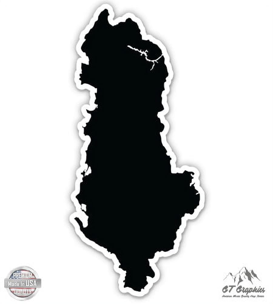 Albania - 5" Vinyl Sticker - For Car Laptop I-Pad - Waterproof Decal ...