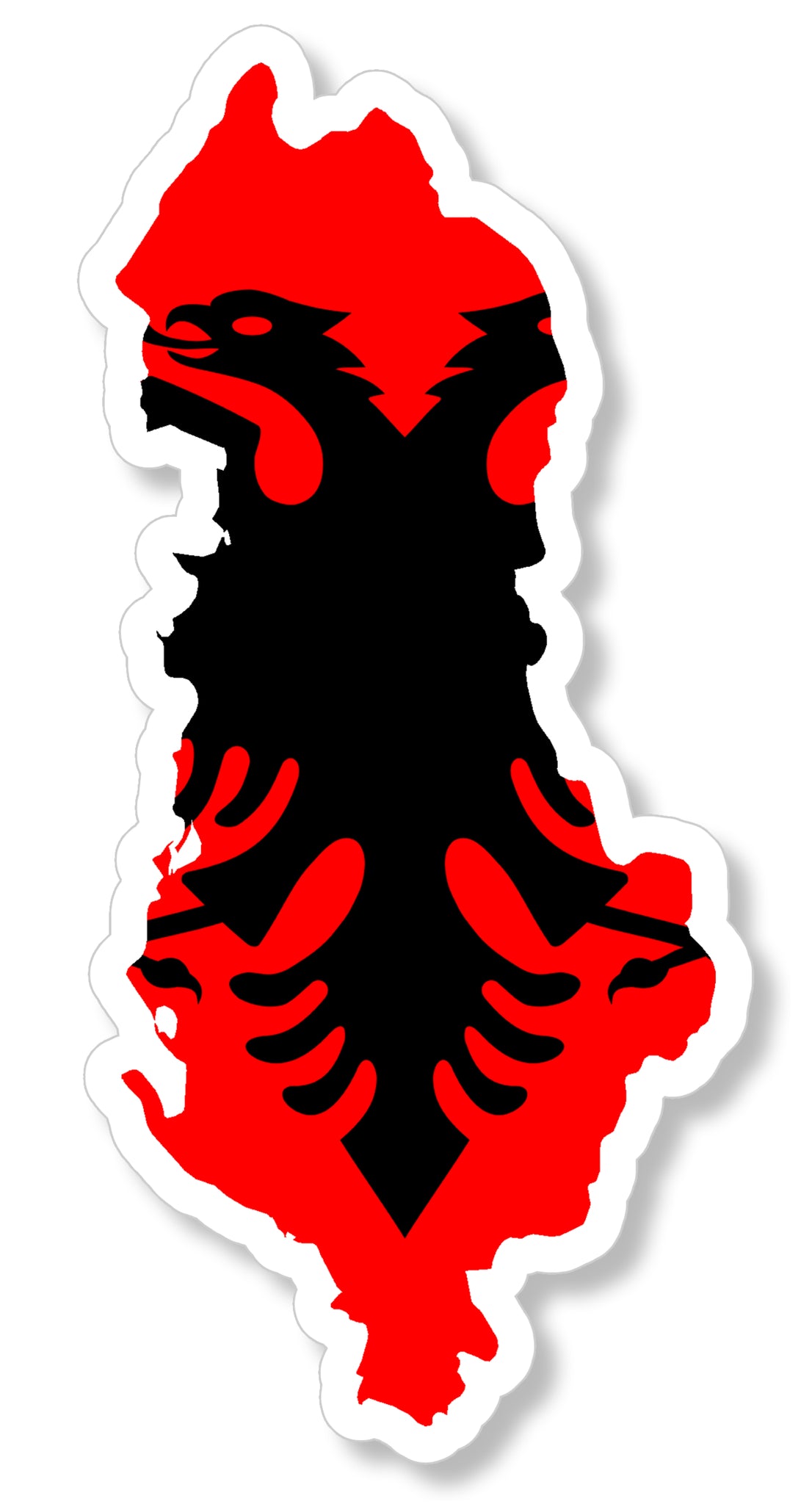 Albania Albanian Country Flag Map Truck Car Window Bumper Laptop ...