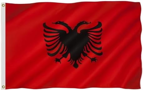 Albania Flag 12X18 FT - Vivid Color, All Weather, Double Stitched ...