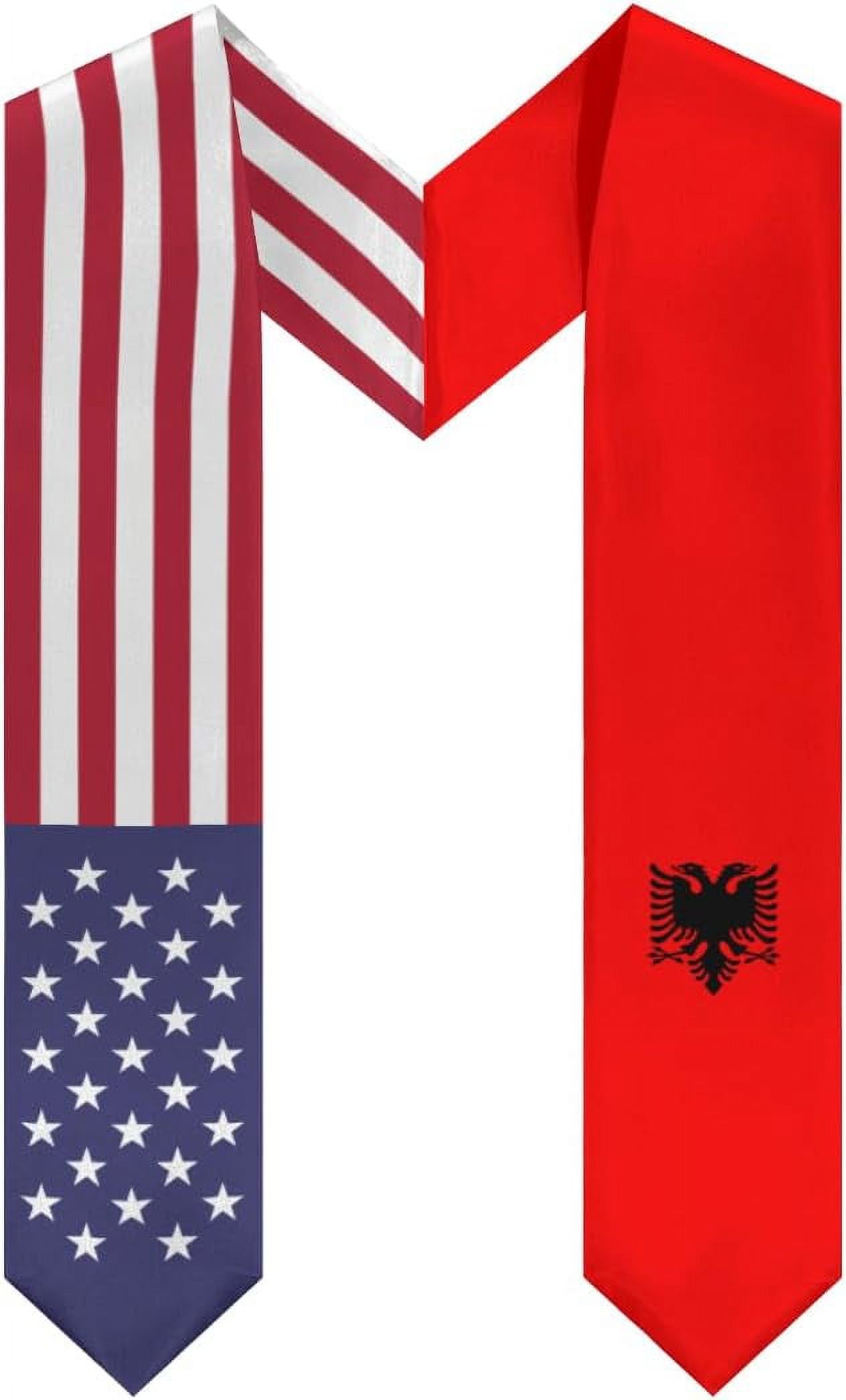 Albania Mix United States Flag Graduation Stole Sash For Study Aboard ...