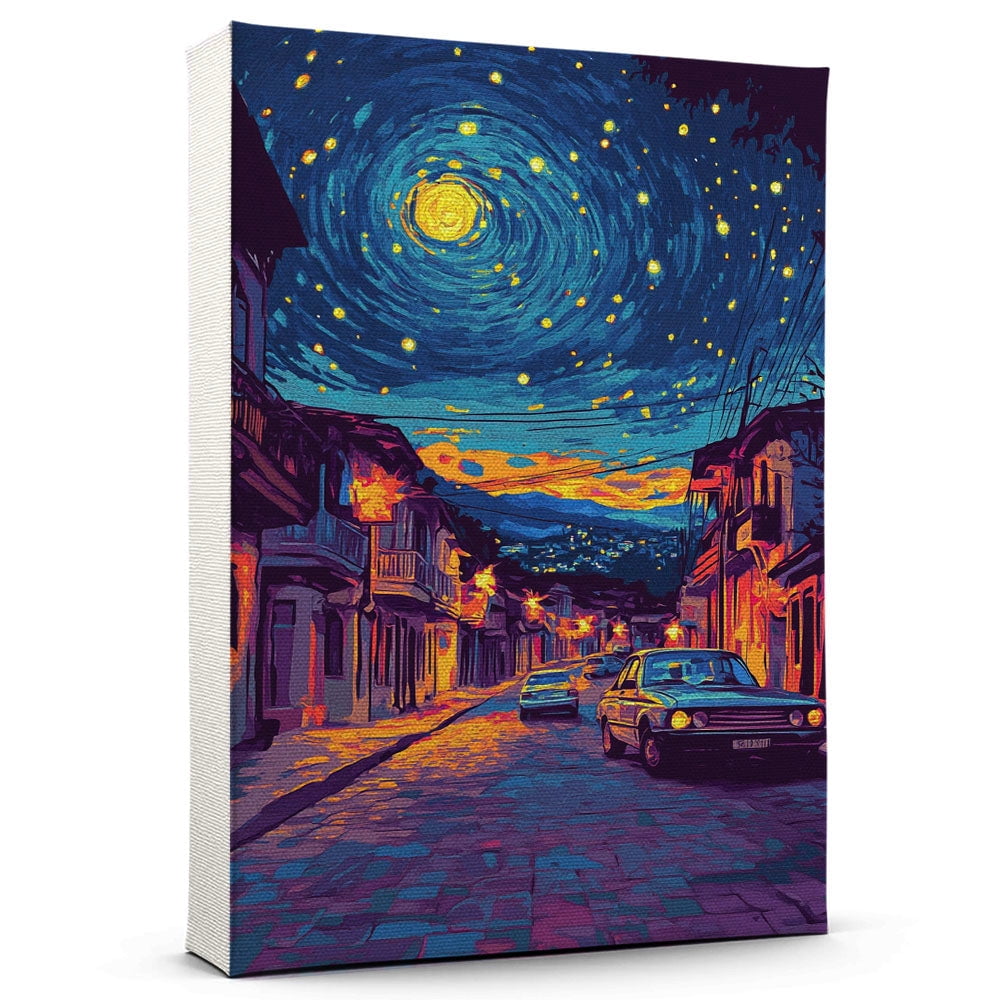 Albania Travel Canvas Art Print, Albania country Wall Canvas Starry ...