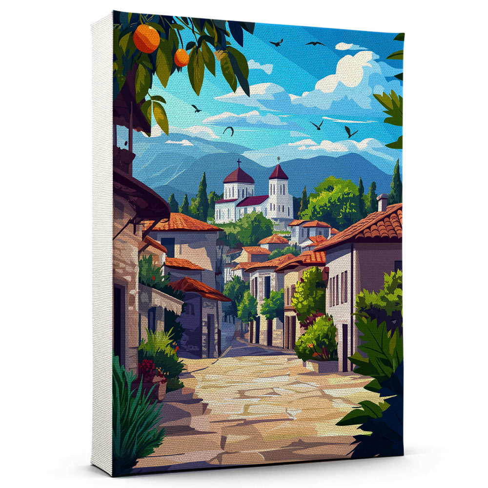 Albania Vintage Travel Canvass, Albania country Canvas Wall Art ...