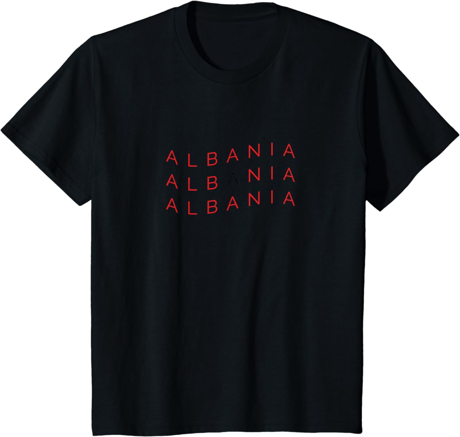 Albania Waving Text Flag - Cute Albanian Souvenir T-Shirt - Walmart.com
