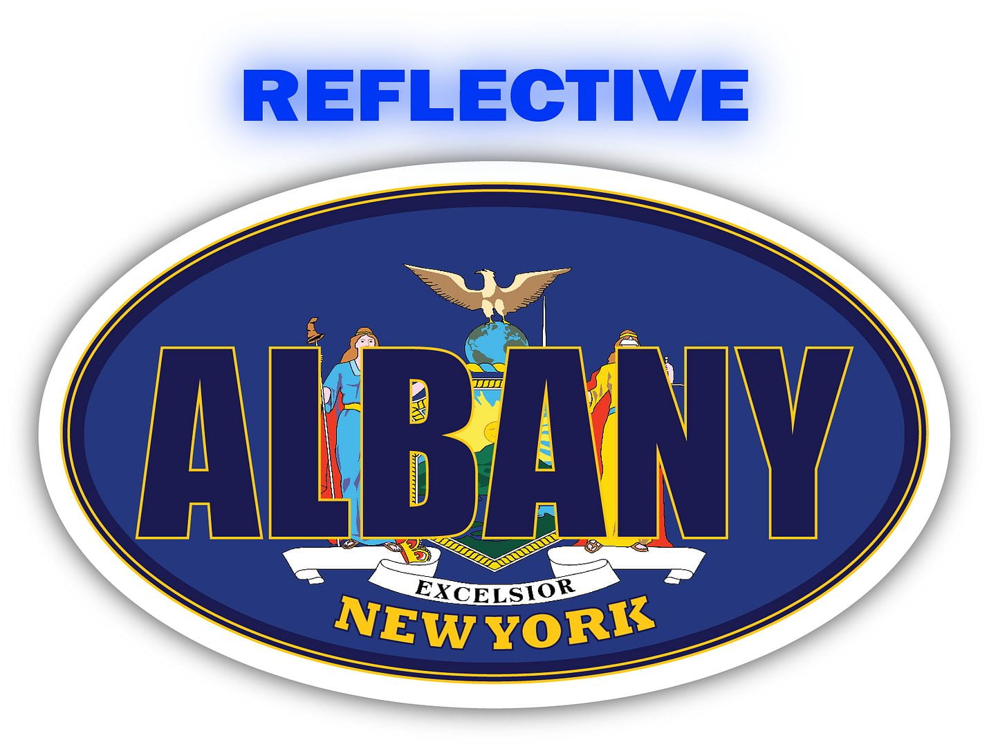 Albany City New York State Flag | NY Flag Albany County Oval State ...