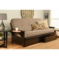 Albany Futon in Rustic Walnut Finish, Multiple Colors - Walmart.com
