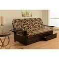 Albany Futon in Rustic Walnut Finish, Multiple Colors - Walmart.com